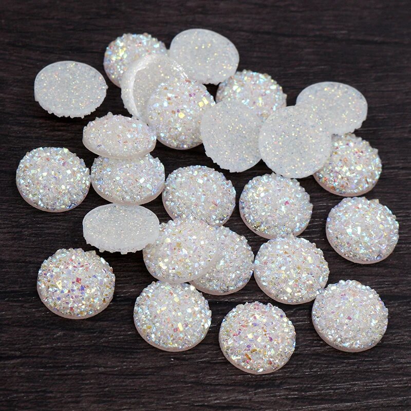 Wadsfred Cabos смешанные цвета плоские кабошоны из смолы 8 мм 10 мм 12 мм 8mm, 15-ab