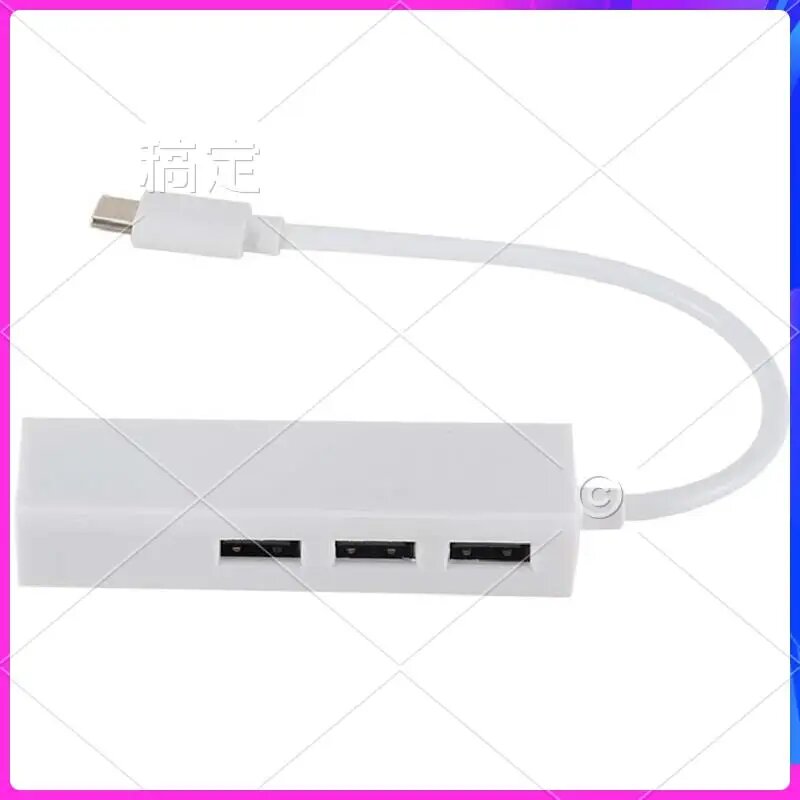 ABT-TYPEC к USB2.0 100Gbe Концентратор сетевой карты Lan Rj45 Сетевой адаптер Ethernet 3-портовый USB 2.0 Запасные части