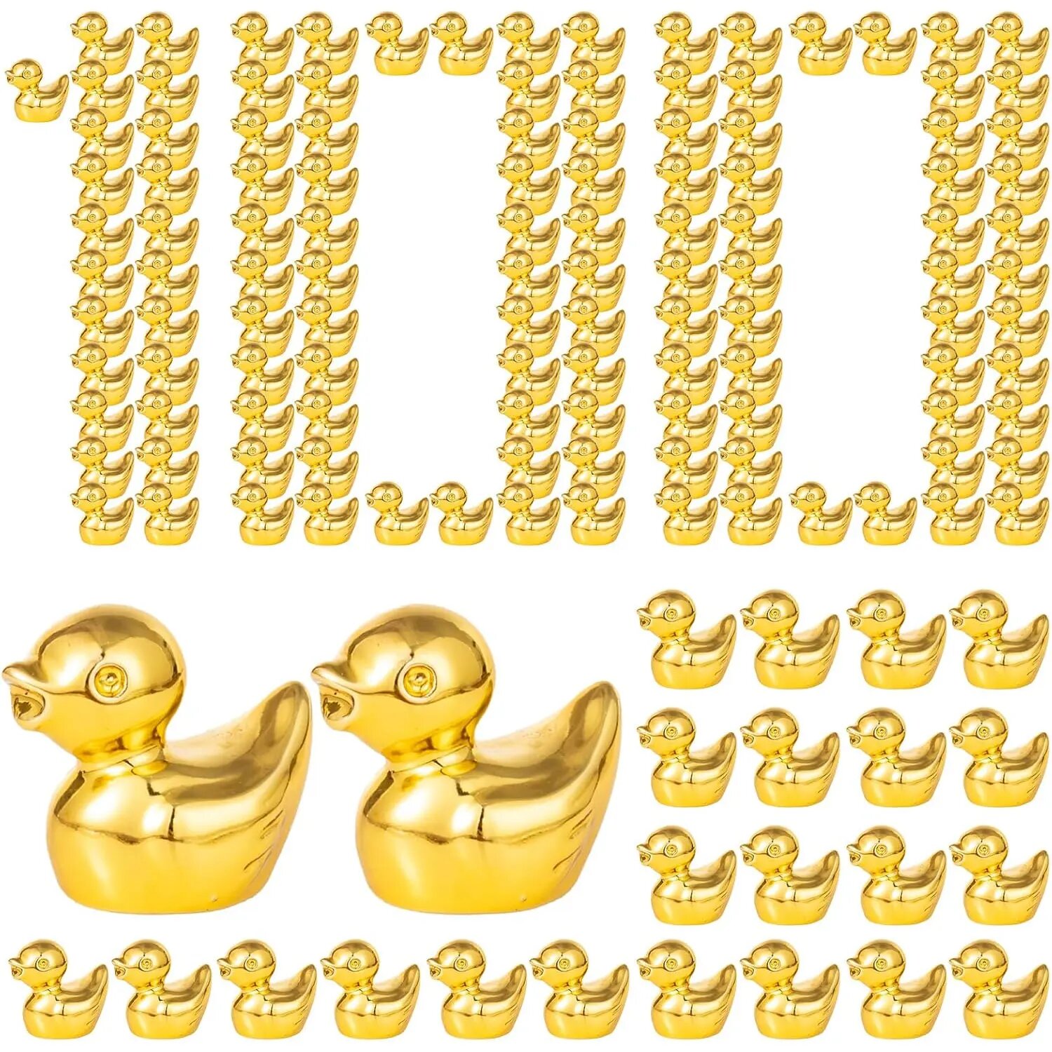 Золотая статуэтка утки 100pcs