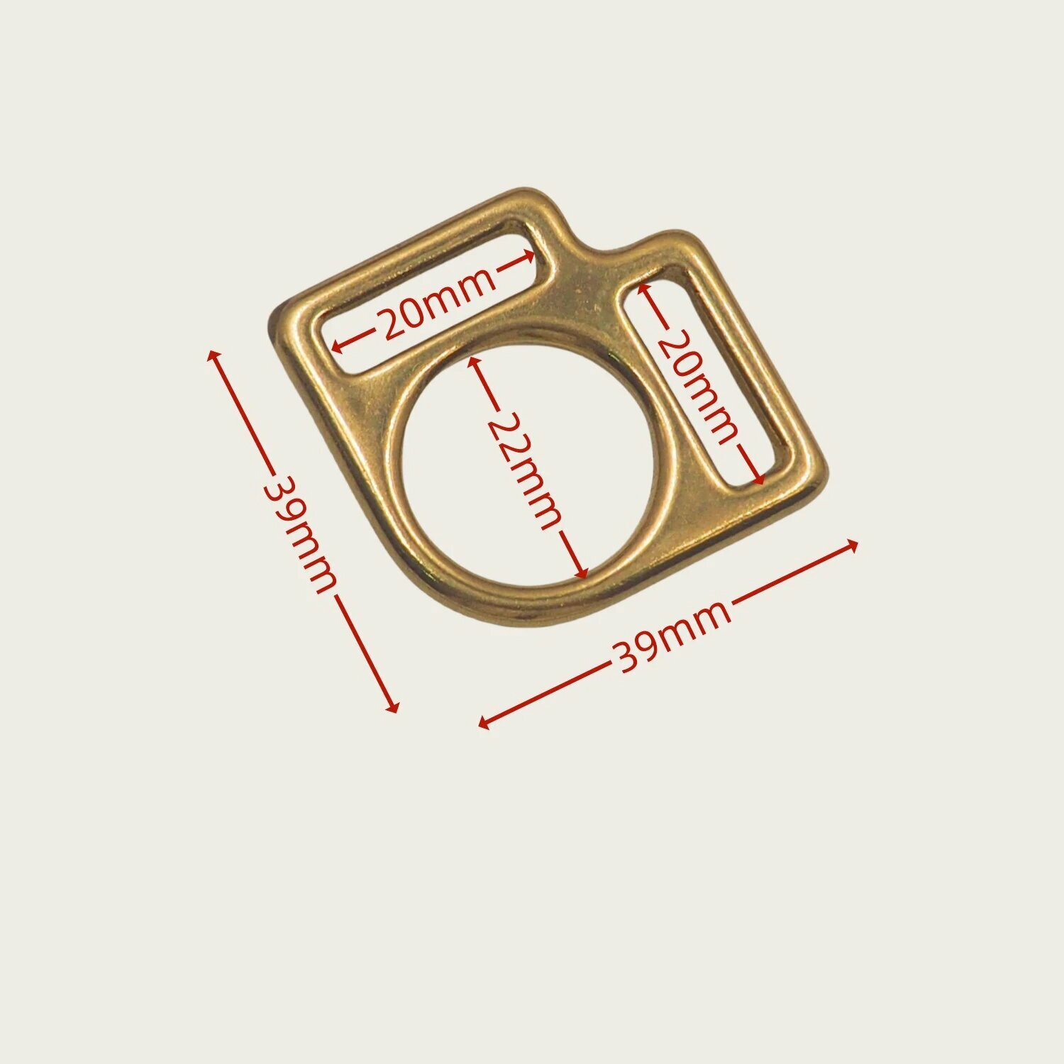 Латунная пряжка-седло, Inner width 20mm