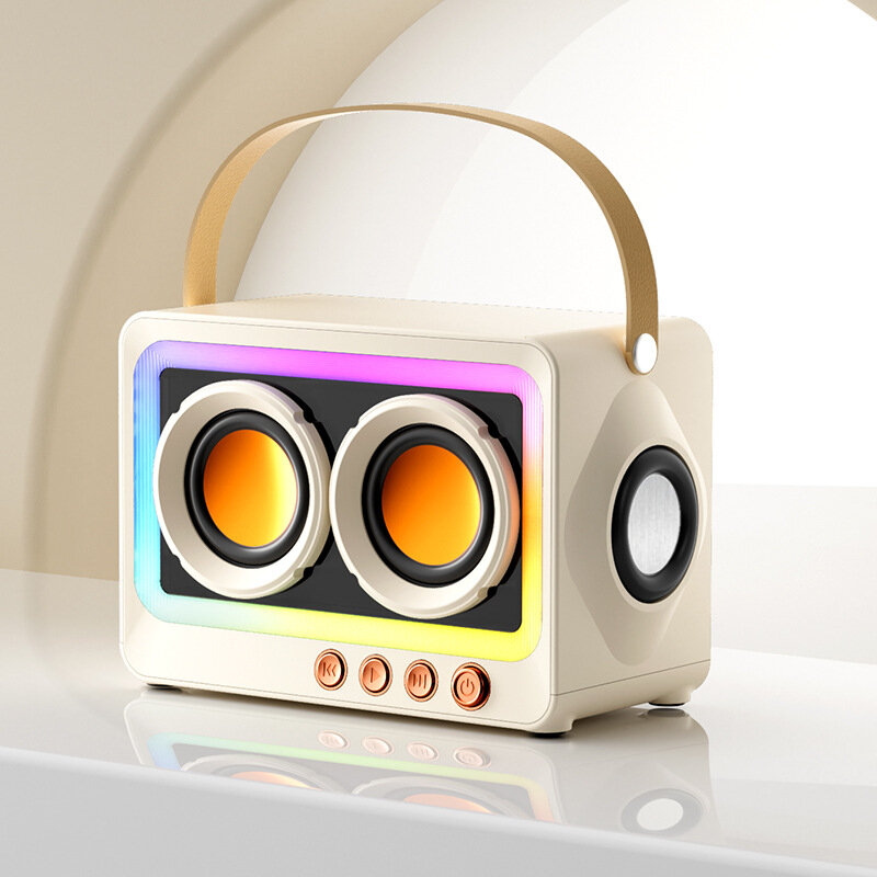 Мини-портативный беспроводной динамик с RGB-подсветкой, слотом для карты, воспроизведением через USB и связью TWS для