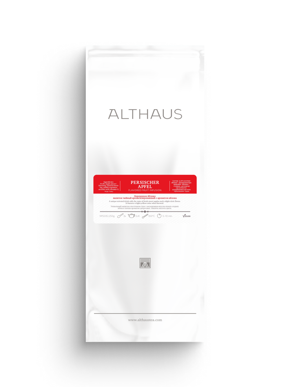 Чай Althaus Persischer Apfel, фруктовый, листовой, 250 грамм в пакете