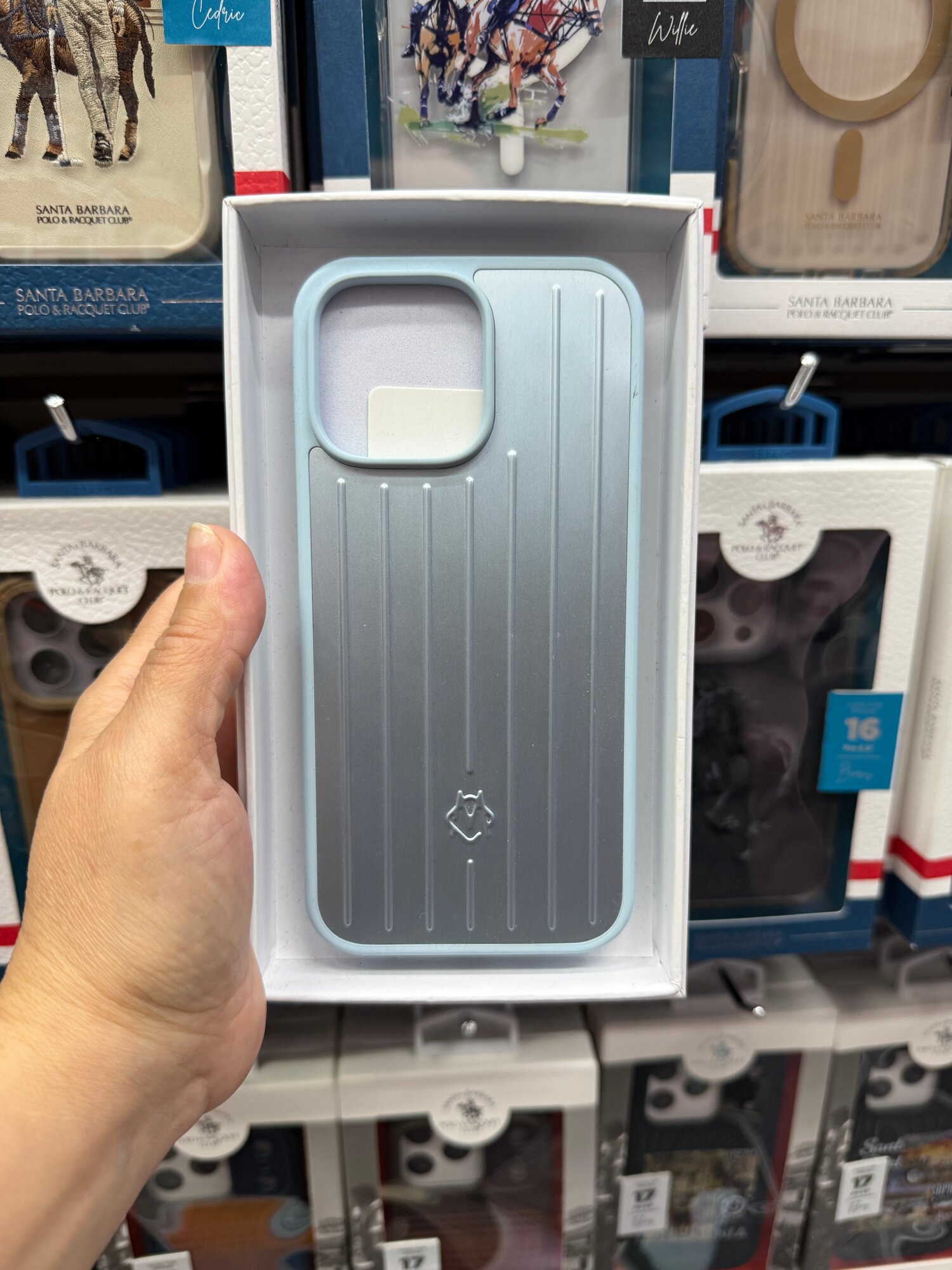 Чехол RIMOWA, для iPhone 16 Pro, ударопрочный, алюминий, термополиуретан