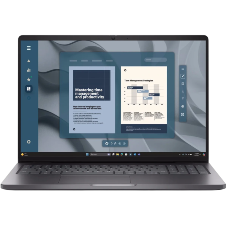 Ноутбук Dell Pro 16 PC16255 AMD Ryzen 5 220, 16" FHD+, 16Gb, 512Gb SSD, Radeon 740M, Wi-Fi, BT, Windows 11 Pro, Black