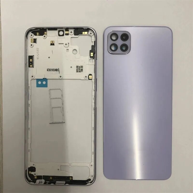 Корпус Для Samsung Galaxy A22 5G A226 (средняя часть, стекло камеры в рамке и задняя крышка Лоток для SIM-карт)