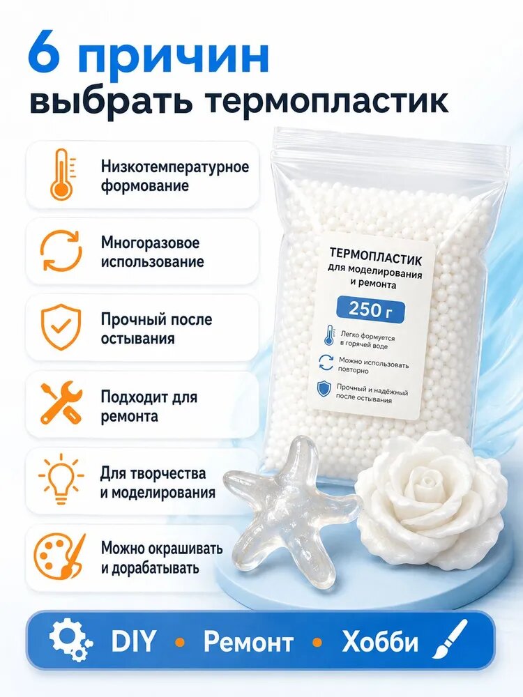 Полиморфус 250 г гранулы для лепки и творчества