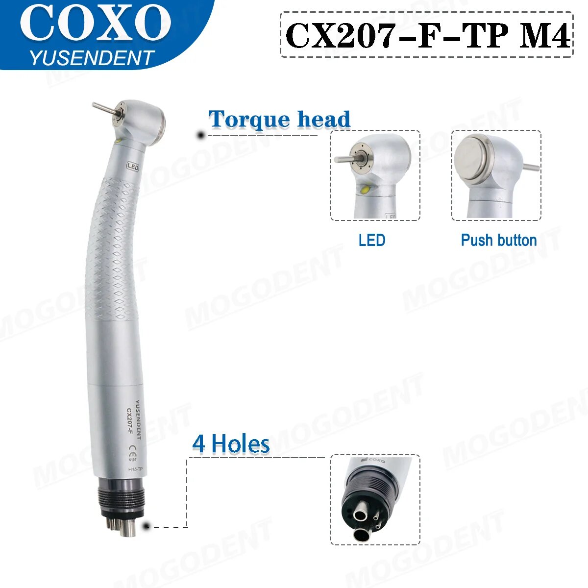 COXO CX207-F стоматологический наконечник LED 2/4 отверстия