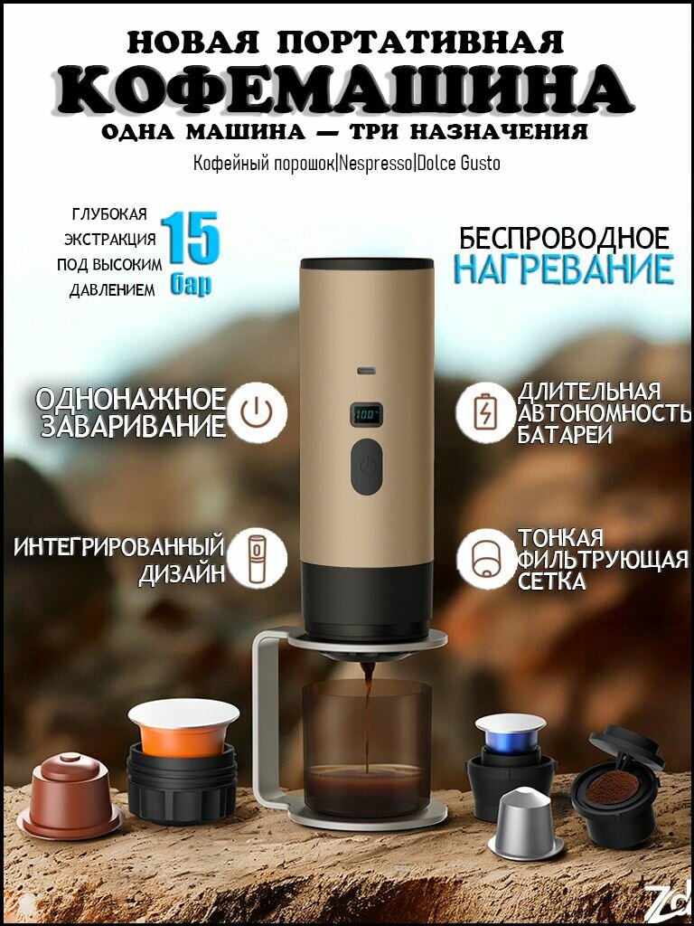 Капсульная кофемашина, популярная для переноски