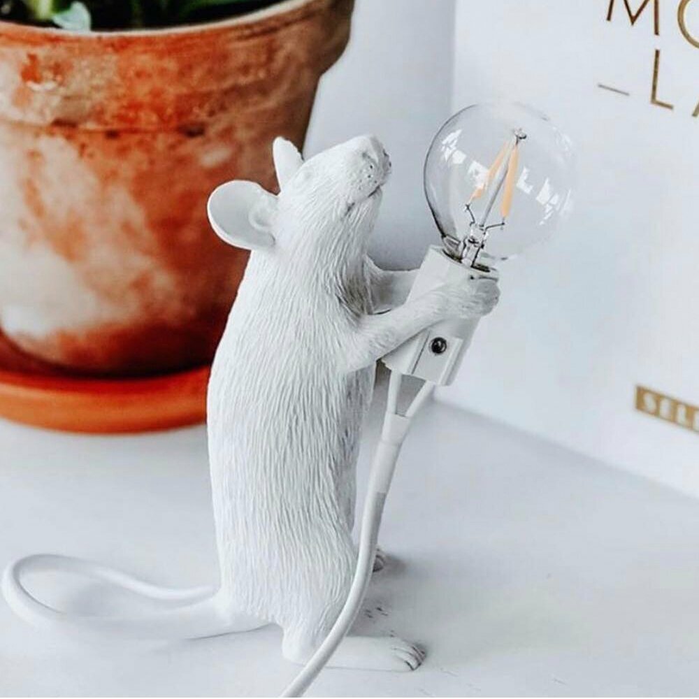 Настольная лампа Mouse Standing White Right — фото 1