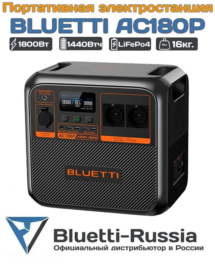 Зарядная электростанция Bluetti AC180P (1440 Втч)