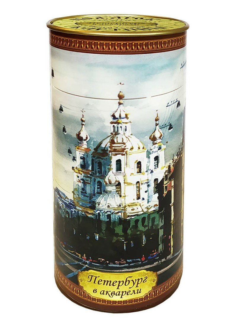 Чай чёрный - Петербург в акварели, Смольный собор, картон, 75 г.