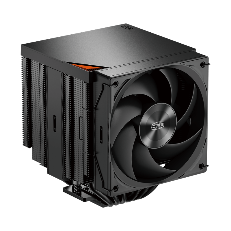Кулер для процессора/ CPU Cooler PCCooler RZ620Pro TC BK (265W, 4-pin PWM, 160mm, Al/Cu, 6x6mm, 2x120mm, 80CFM, 36.2dBA, 2400RPM, S: 1851/1700/1200/115X, AM5/AM4, black) RZ620ProTCBK