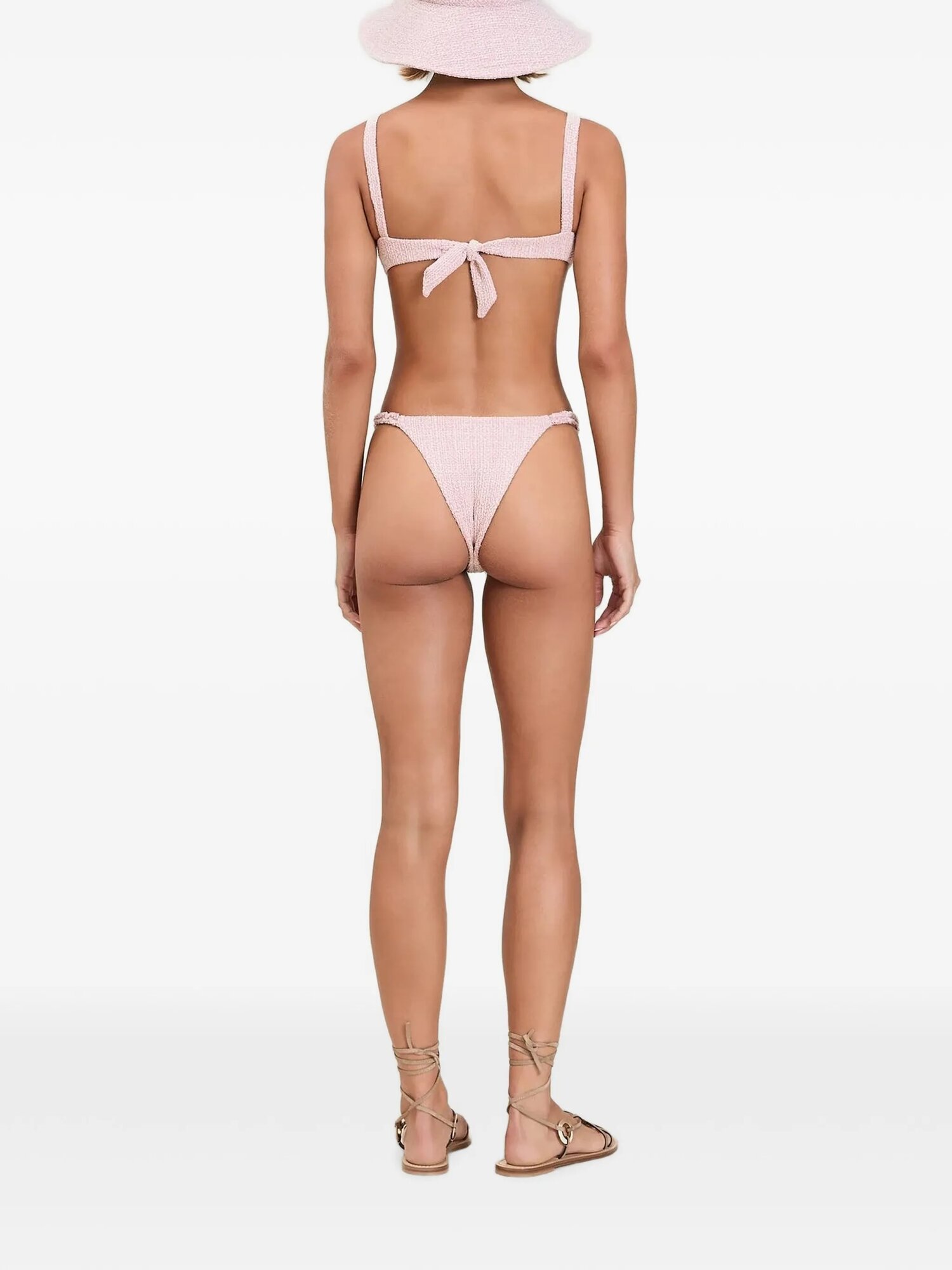 Купальник  Audrey ruffled bouclé bikini bottoms, размер 46, розовый — фото 1
