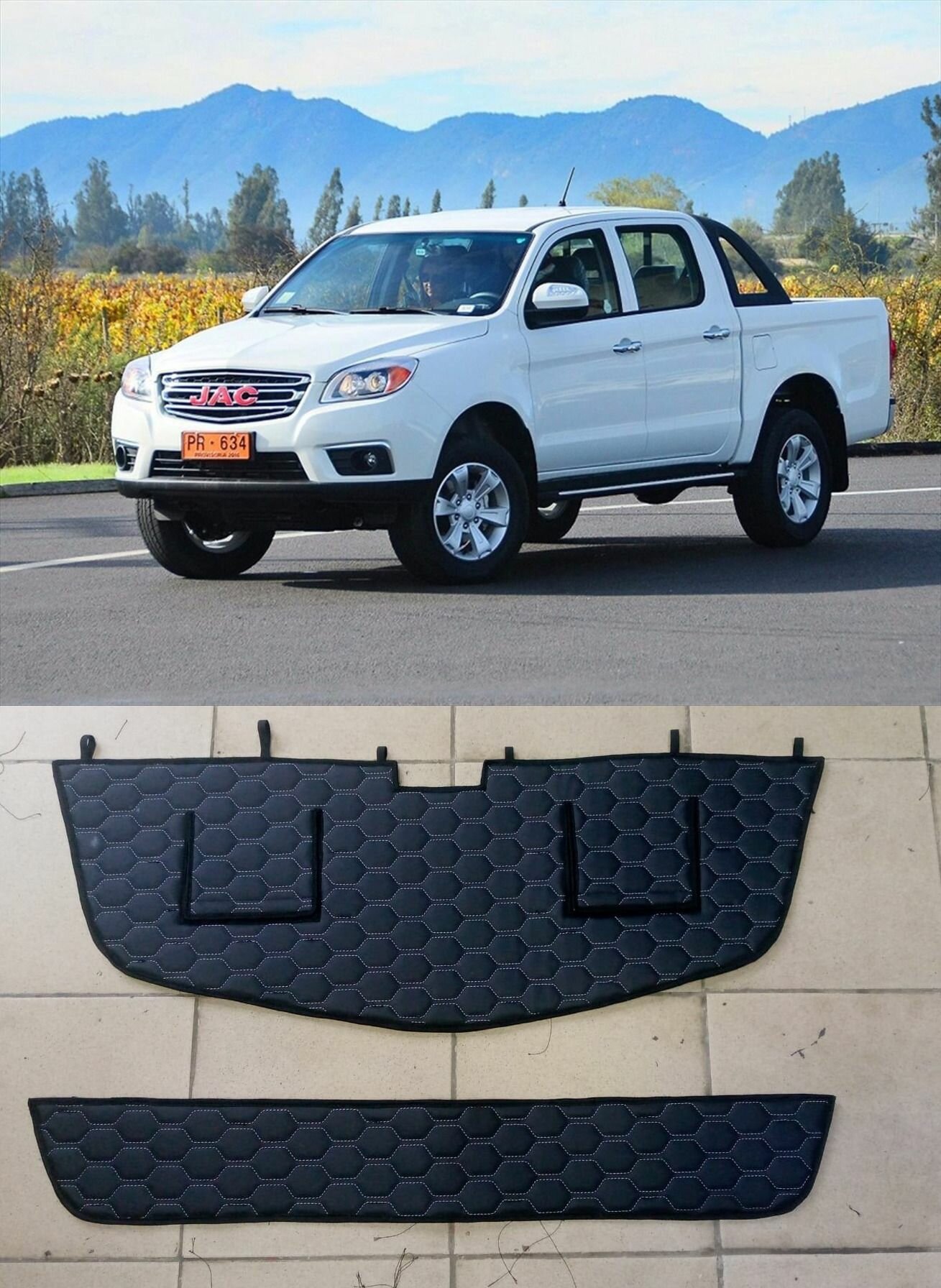 Утеплитель радиатора Экономия топлива JAC T6 джак Т6 (2015 -н. в.) С кармашками