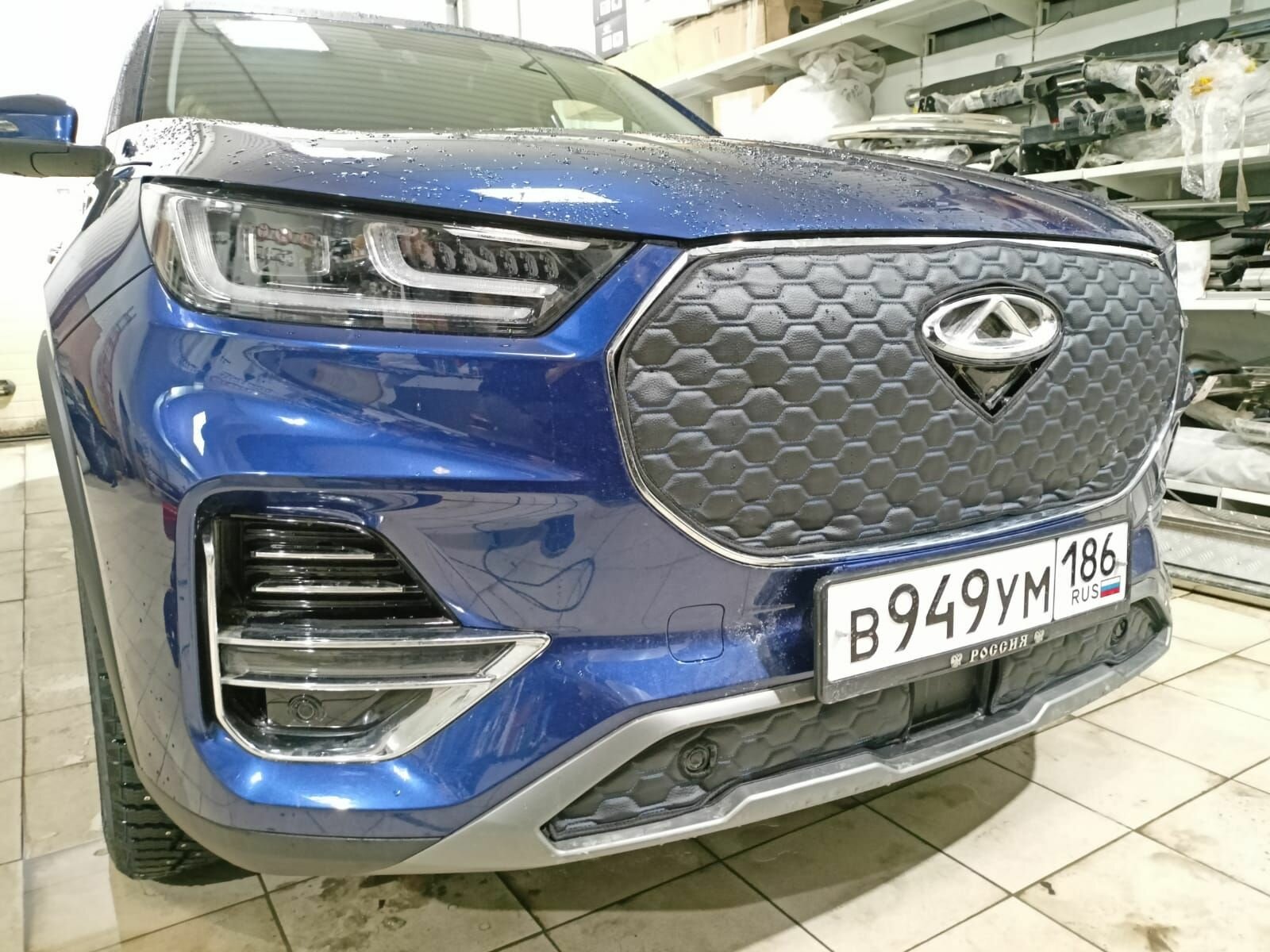 Утеплитель радиатора Экономия топлива Chery Tiggo 8 PRO Чери Тиго 8 Про Дорестайлинг (2021 -н. в. I) камера, радар и парктроники