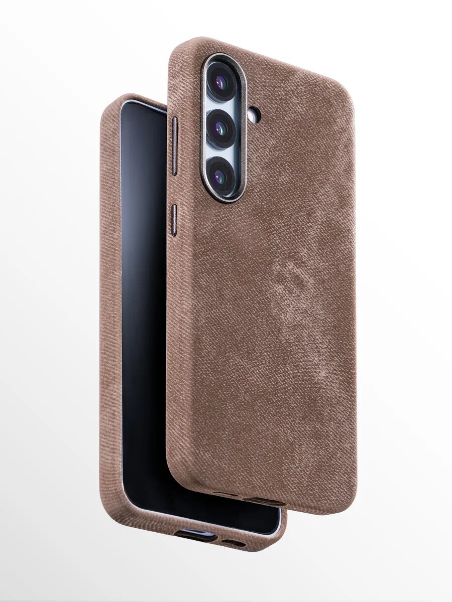 Чехол О'Кейси, для Samsung Galaxy S25, карбоновый, коричневый