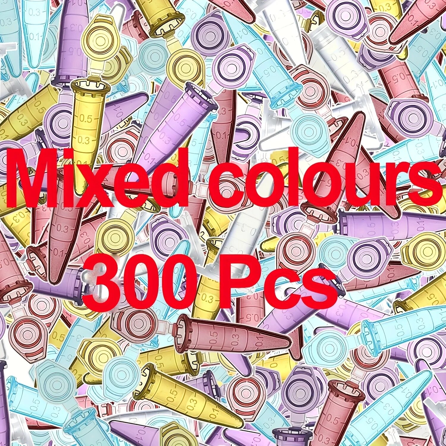 Центрифужные пробирки 0,5 мл, 300 шт mixture 300pcs
