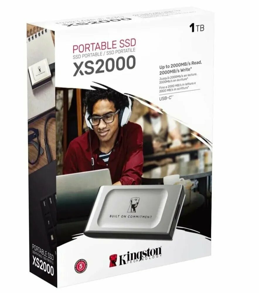 Накопитель SSD Kingston 1TB XS2000 SXS2000/1000GA USB3.2 Gen2x2-t&m
