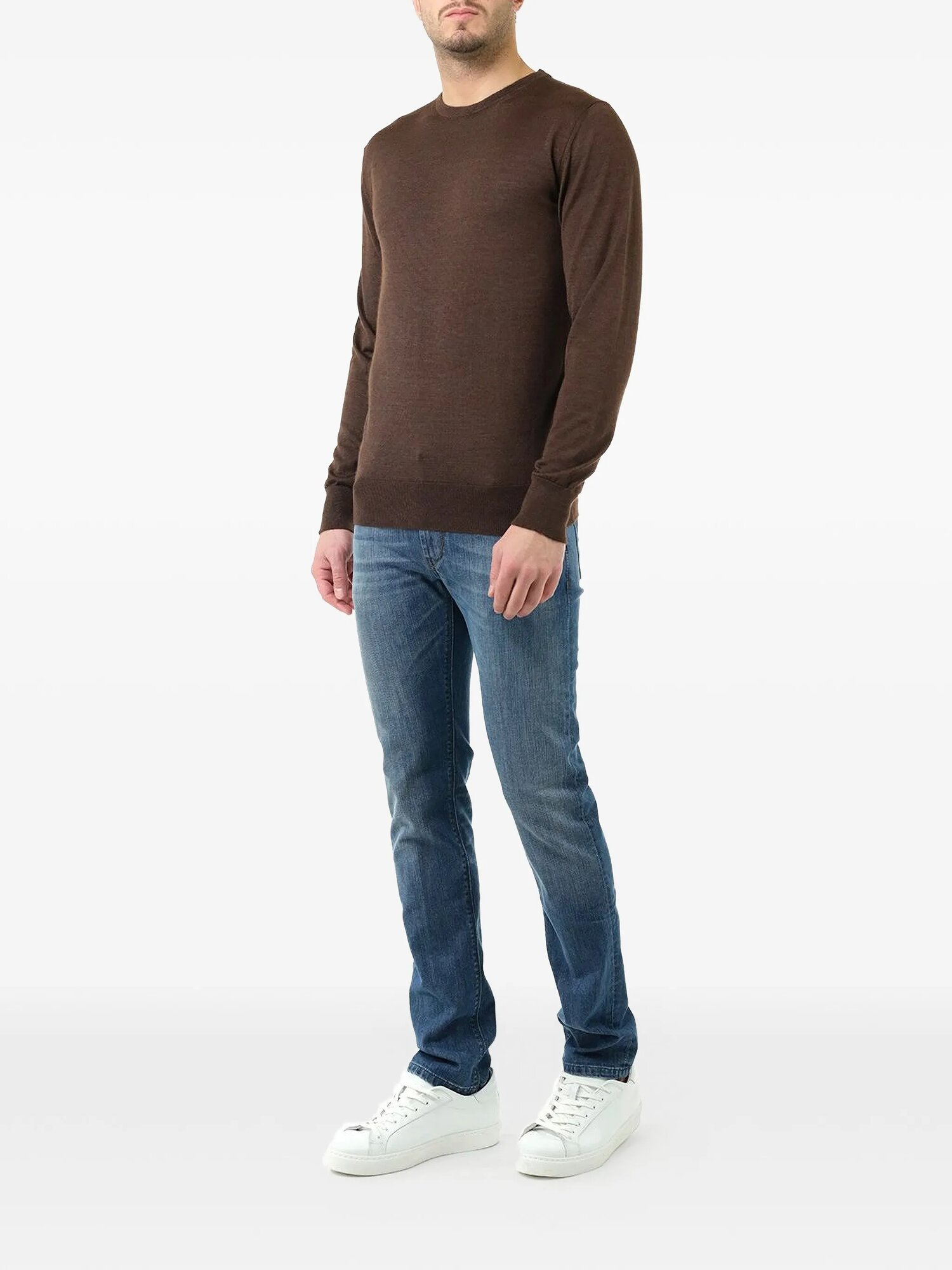Свитер al duca d'aosta Crew-neck knitted sweater, размер 46, , brown — фото 1