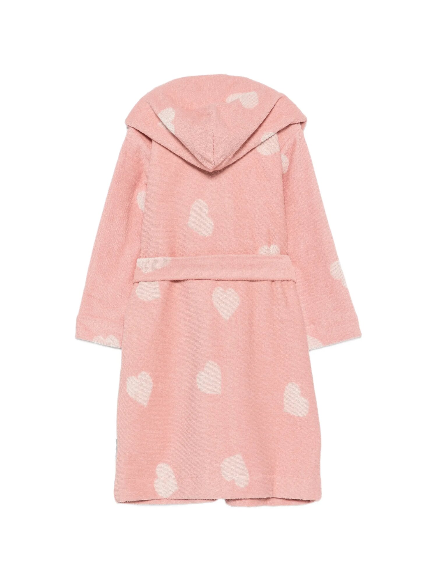 Платок-капюшон Molo Wyn heart-pattern hooded robe для девочек, розовый — фото 1