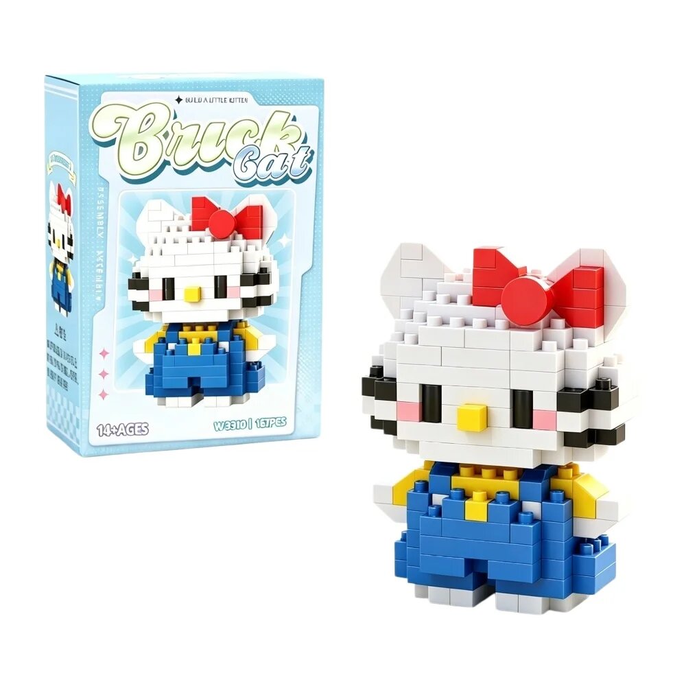 Конструктор Sanrio Куроми Хелло Китти Ми Мелоди Циннаморулл Белый, with box -W3310