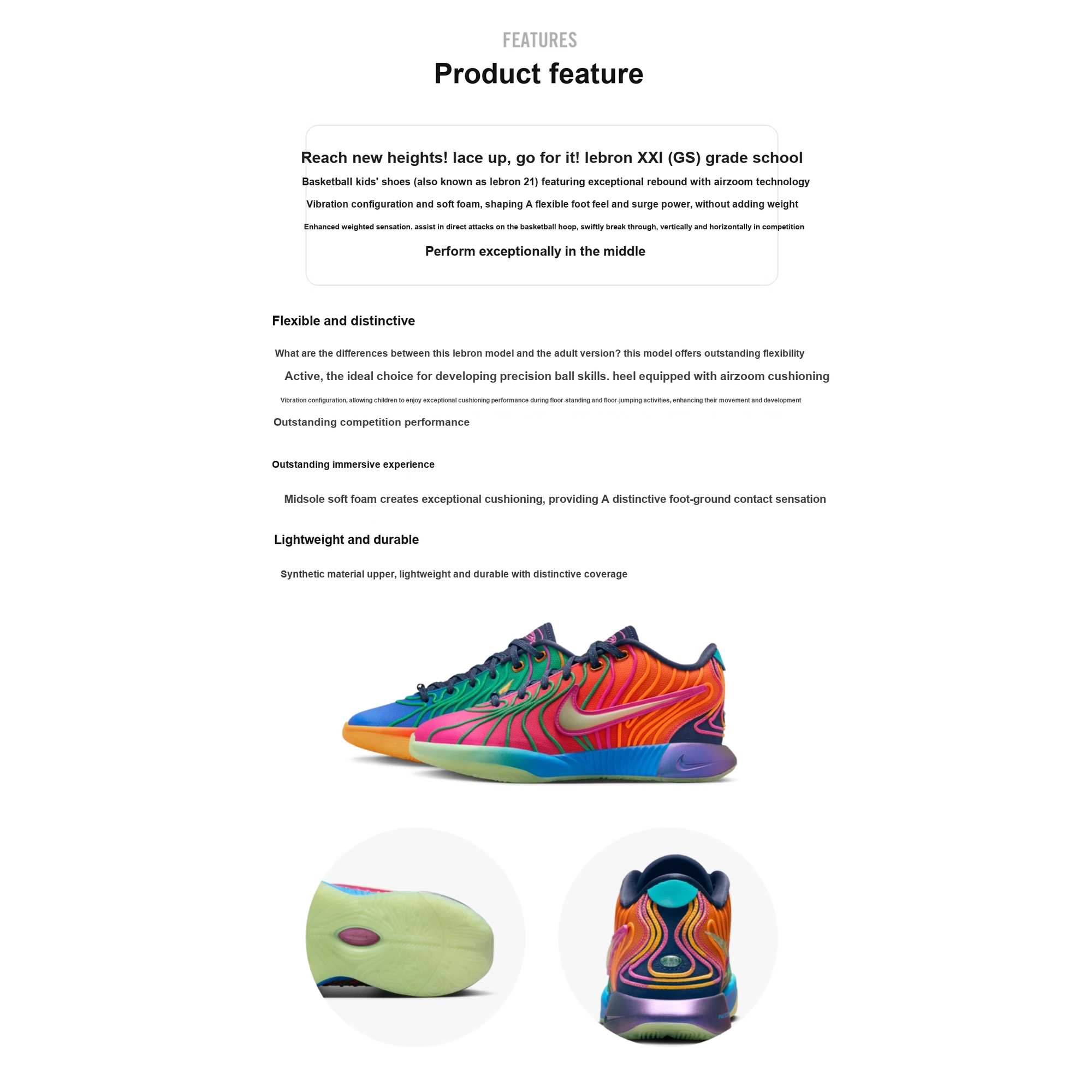 Кеды NIKE Lebron 21, размер EU 40 стопа (25CM), синий/красный — фото 1