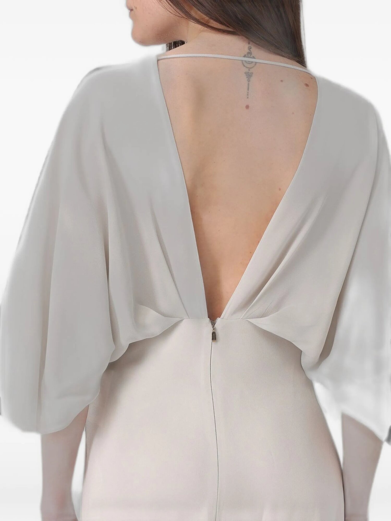 Платье Agnona V-neck flared maxi dress, размер 42, разноцветный — фото 1