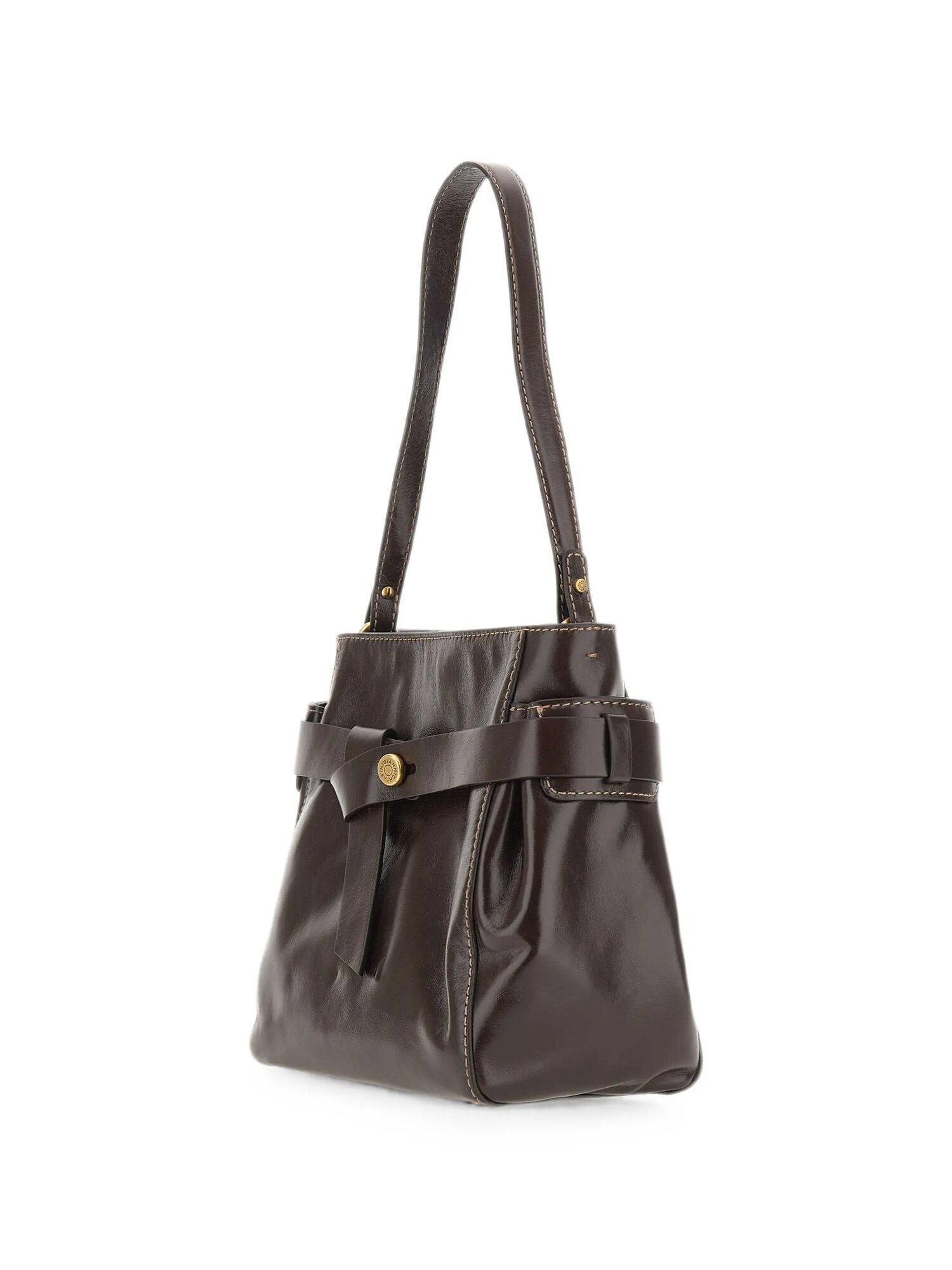 Сумка GIANNI CHIARINI Miranda leather shoulder bag, коричневый — фото 1