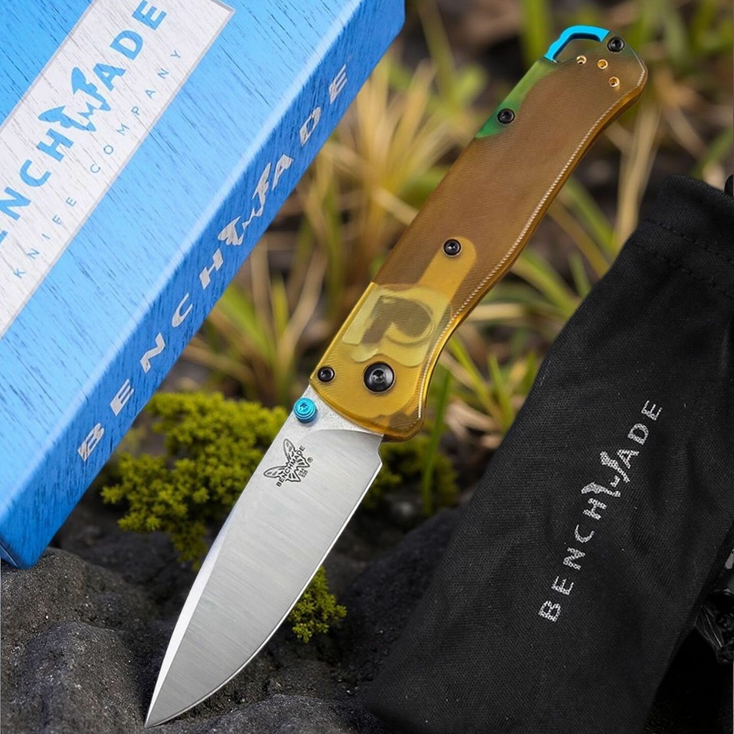 Benchmade535 Компактный складной EDC нож с прозрачной рукоятью PEI, портативный походной инструмент для выживания в дикой природе