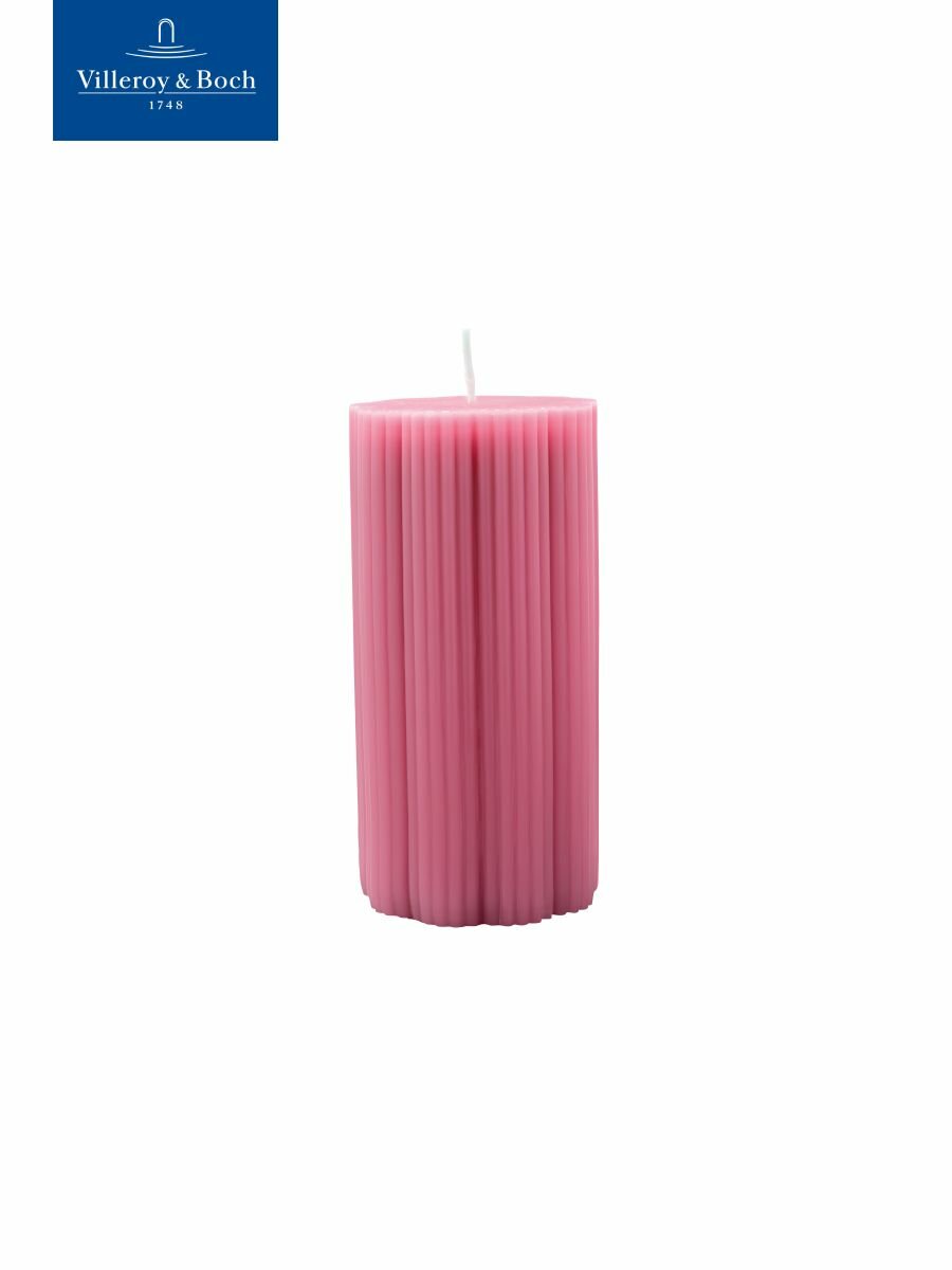 Свеча столбик декоративная 15 см, Fleur cassis, Villeroy & Boch, Воск