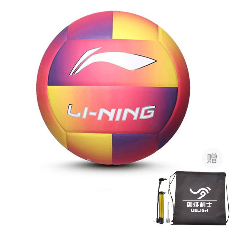 Волейбольный мяч унисекс Li-Ning Pu Размер 5, Фиолетовый Градиент Желтый