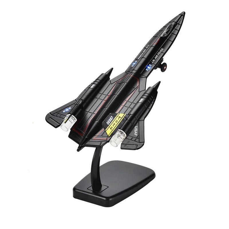 Модель самолета из сплава 22 см Черный, SR-71 Blackboxed