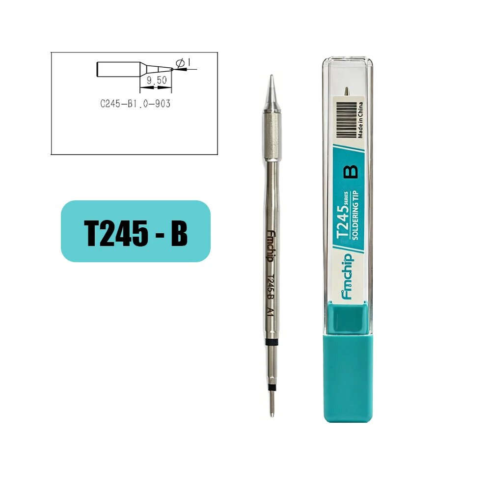 Наконечник для пайки FMchip T245 серии C245 для паяльников T80P T90B HS02A, сменные T245-B