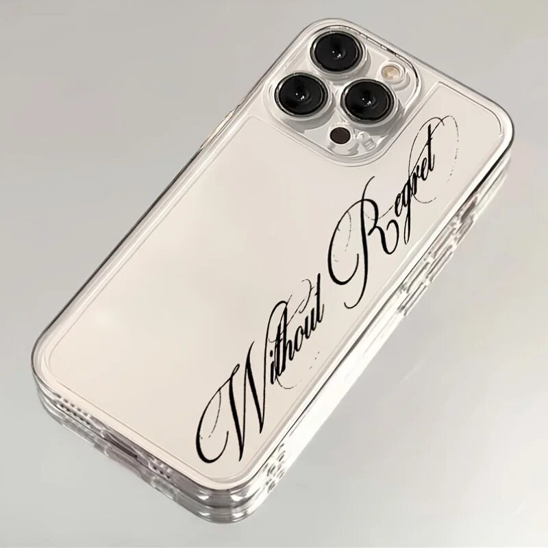Чехол для iPhone 16 Pro Max "Without Regret" прозрачный