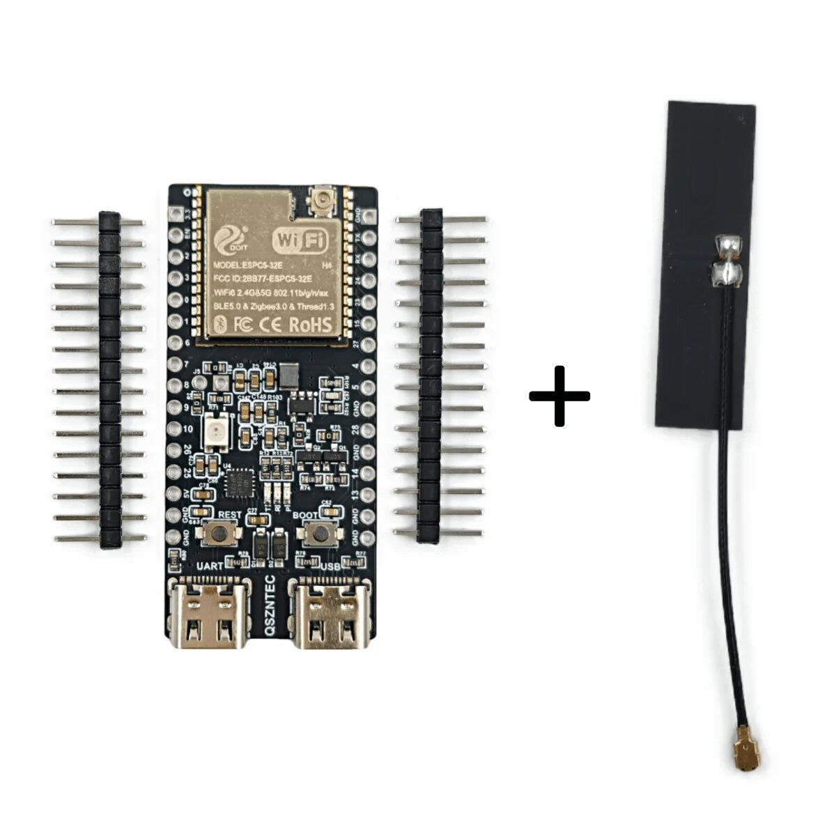 Двухдиапазонная макетная плата Wi-Fi 6 ESP32-C5 ESPC5-32E-N4 2,4 и 5 ГГц