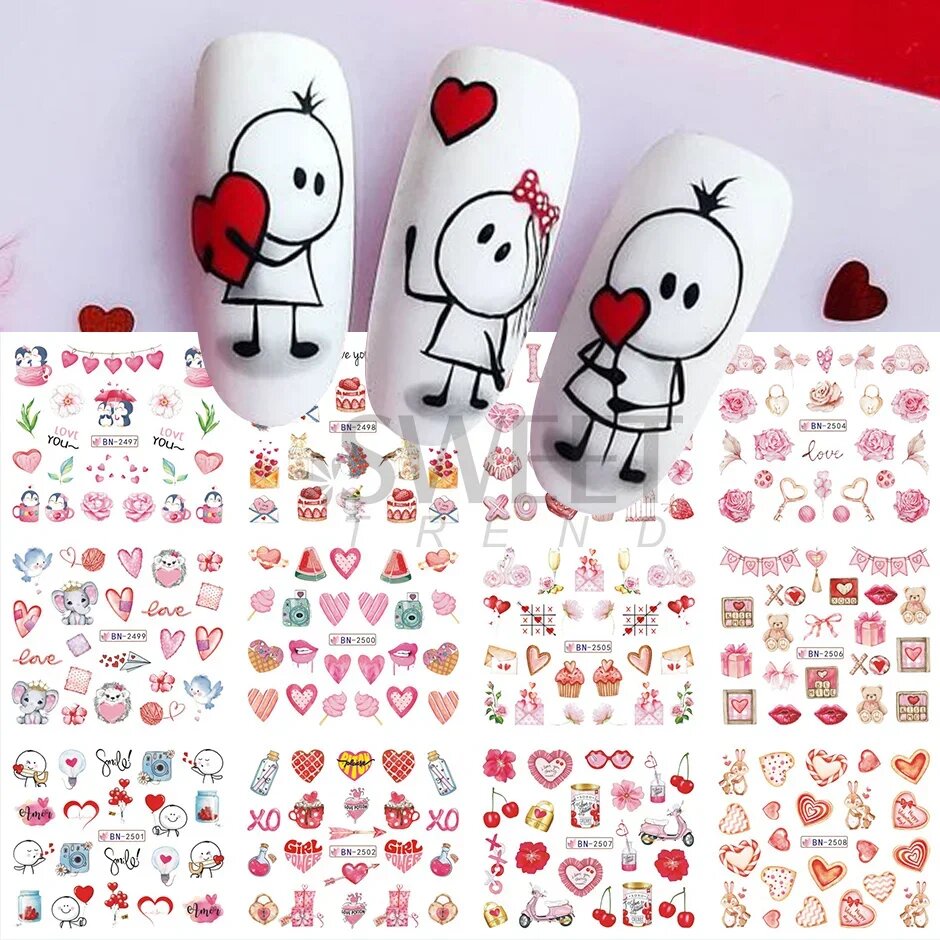 SWEET TREND Наклейки для ногтей Леопардовый Принт 12 шт BN2497-2508
