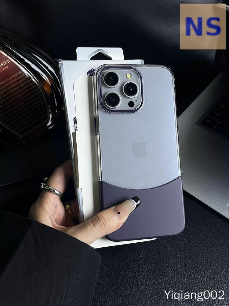 Чехол для iPhone 12 Pro прозрачный двухцветный дизайн ультратонкий защита смартфона обложка
