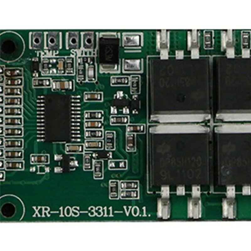 Плата защиты от перезарядки литий-ионной батареи BMS 10S 36V 15A 18650 (модуль защиты материнской платы, PC+Metal)