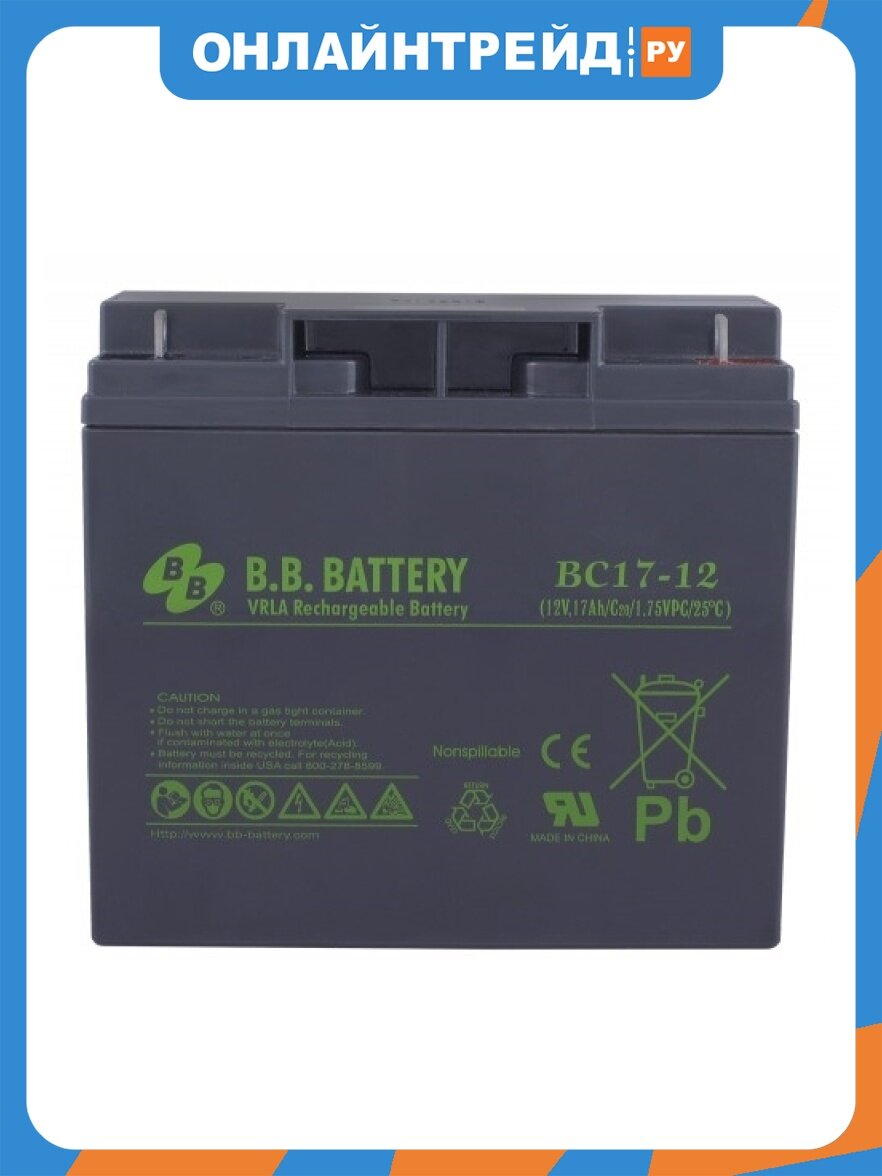 Аккумуляторная батарея для ИБП BB Battery B.B. Battery BC 17-12 12V 17Ah