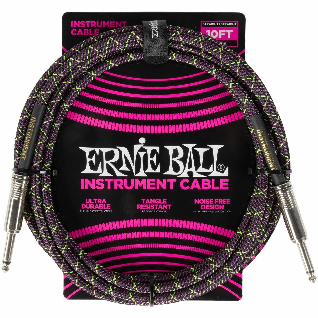 Кабель инструментальный , ERNIE BALL 6427, 3.05м, прямые джеки