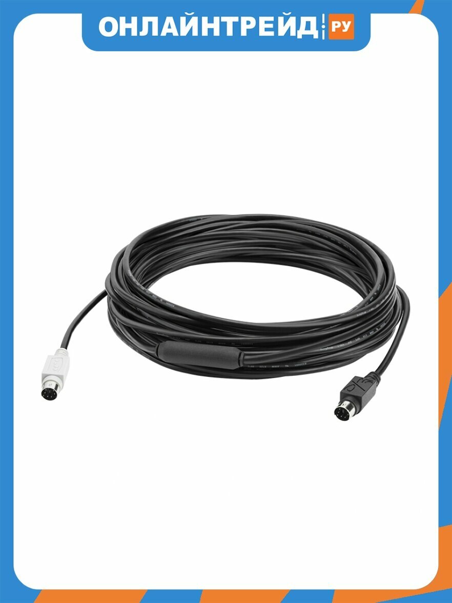 Кабель Logitech GROUP 10M EXTENDED CABLE AMR 10M MINI-DIN CABLE (939-001487)