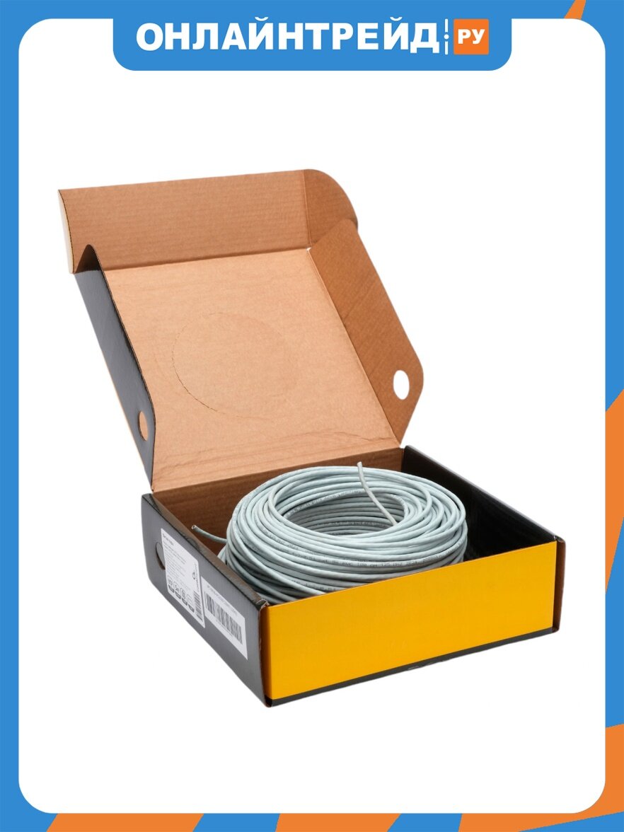 Кабель витая пара Cablexpert UTP indoor 4x2x0.51, медный, кат.5e, однож. 100м. Grey