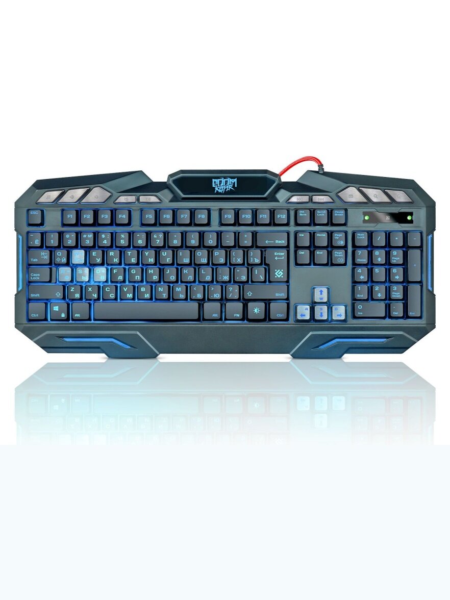 Клавиатура Defender Doom Keeper GK-100DL USB, 3 цвета, Black (45100)