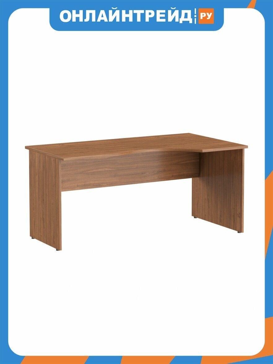 Стол письменный Skyland криволинейный СА-1Пр Беларусь Орех 1600*900(720)*755 IMAGO