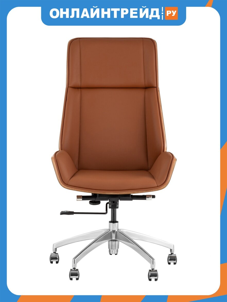 Кресло руководителя Stool Group TopChairs Crown SN, коричневый
