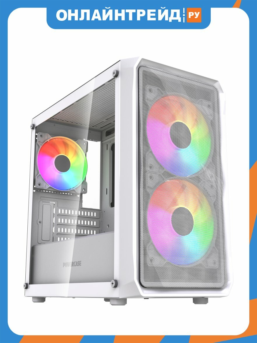 Корпус Powercase Mistral Micro A3W ARGB V2, белый (CMMAW-A3-V2)