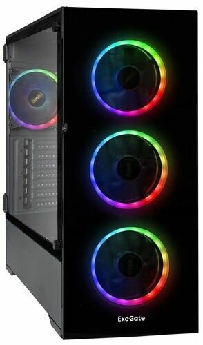 Компьютерный корпус ExeGate i3 MAX-PPH500 (EX295114RUS) черный - Midi Tower, E-ATX, USB 2.0 Type-A, USB 3.2 Gen 1 Type-A