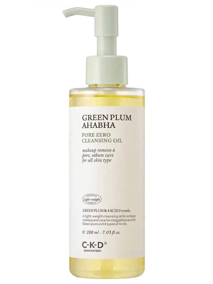 CKD Гидрофильное масло с экстрактом зеленой сливы Green Plum AHA BHA Pore Zero Cleansing Oil 200 мл