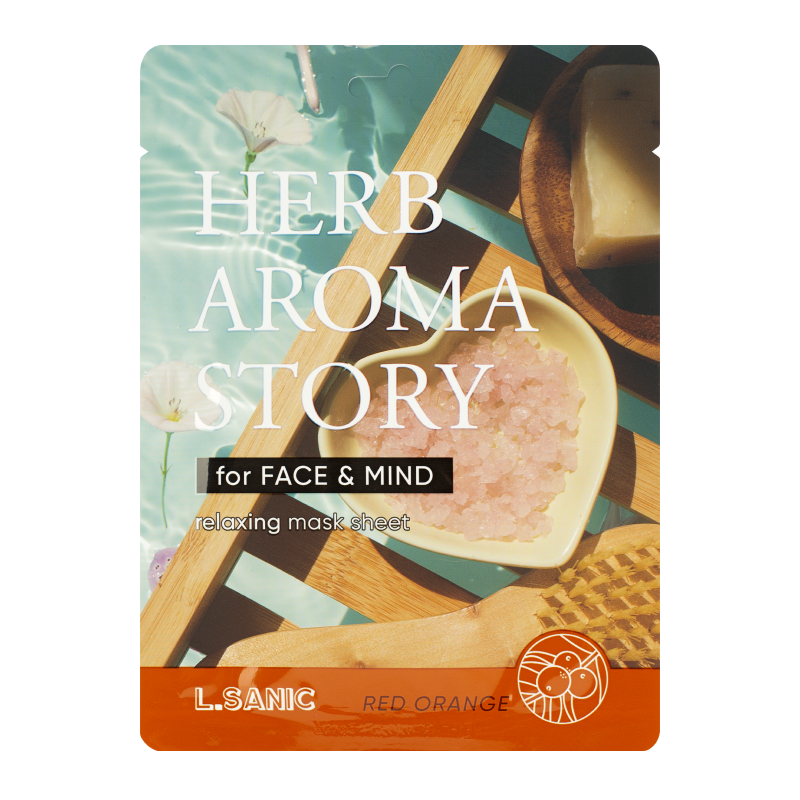 L.Sanic Herb Aroma Story Red Orange Relaxing Mask Sheet Тканевая маска с экстрактом красного апельсина и эффектом ароматерапии