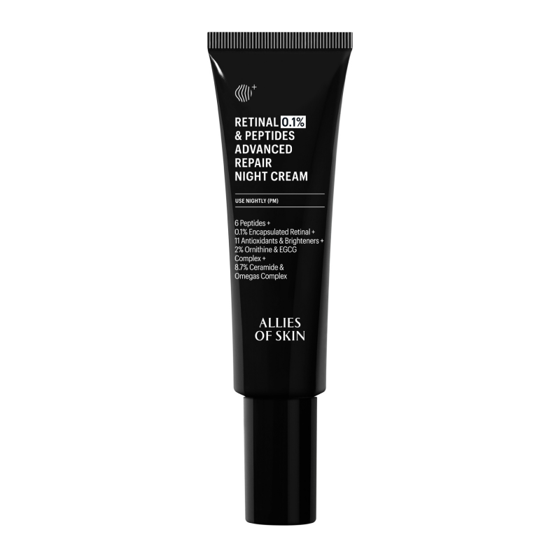 Allies of Skin 0,1% Retinal & Peptides Advanced Repair Night Cream Усиленный ночной восстанавливающий пептидный крем с 0,1% ретиналем